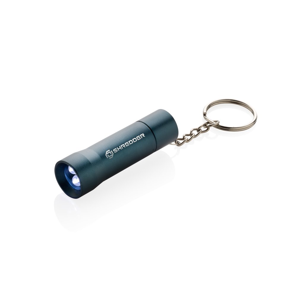 XD Collection Flash recycled aluminum keychain flashlight | PrintSimple