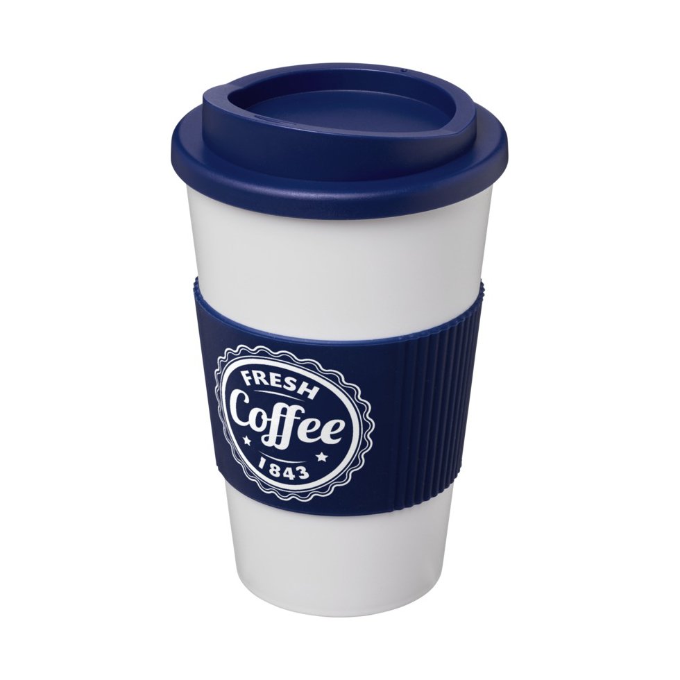 Americano 350 ml insulated coffee cup with grip | PrintSimple