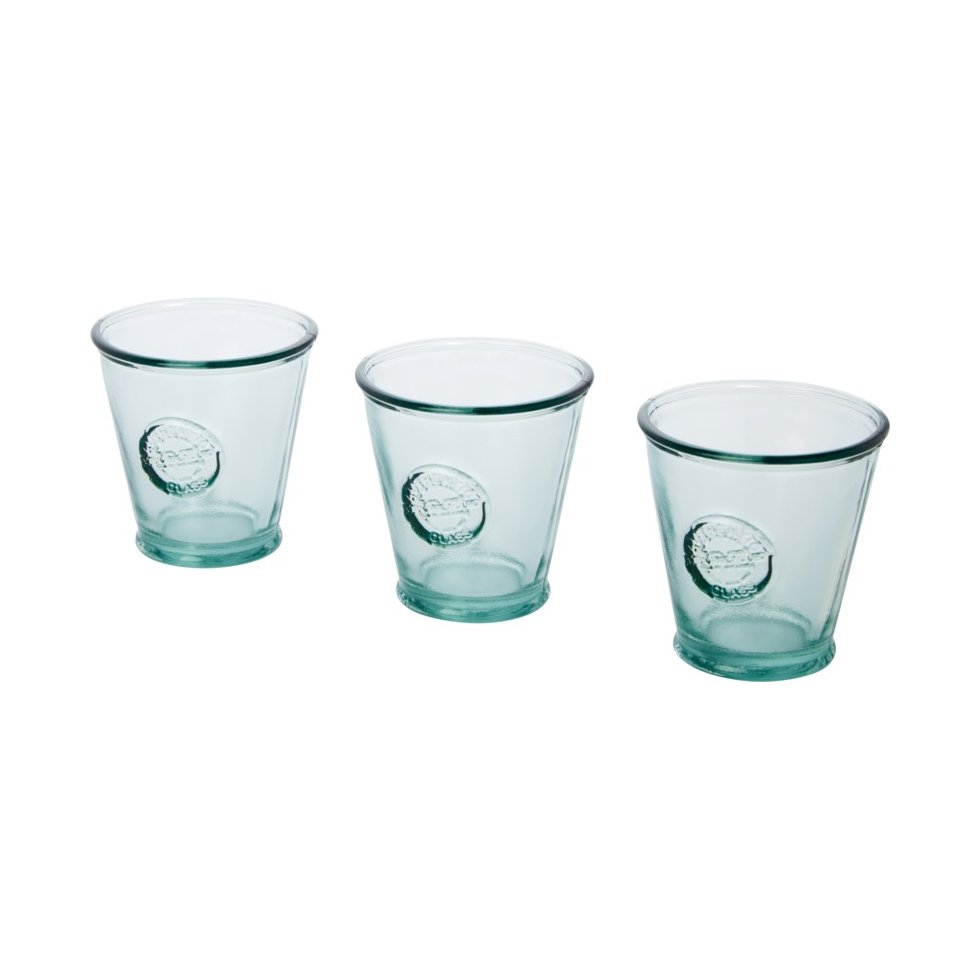 Authentic Copa 3-piece 250 ml recycled glass set | PrintSimple