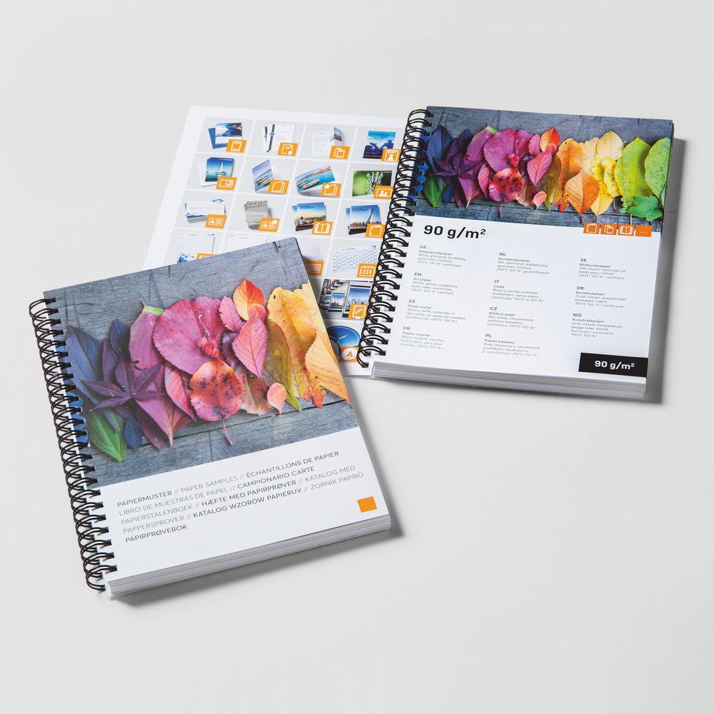 Broschüre mit Papiermustern | PrintSimple