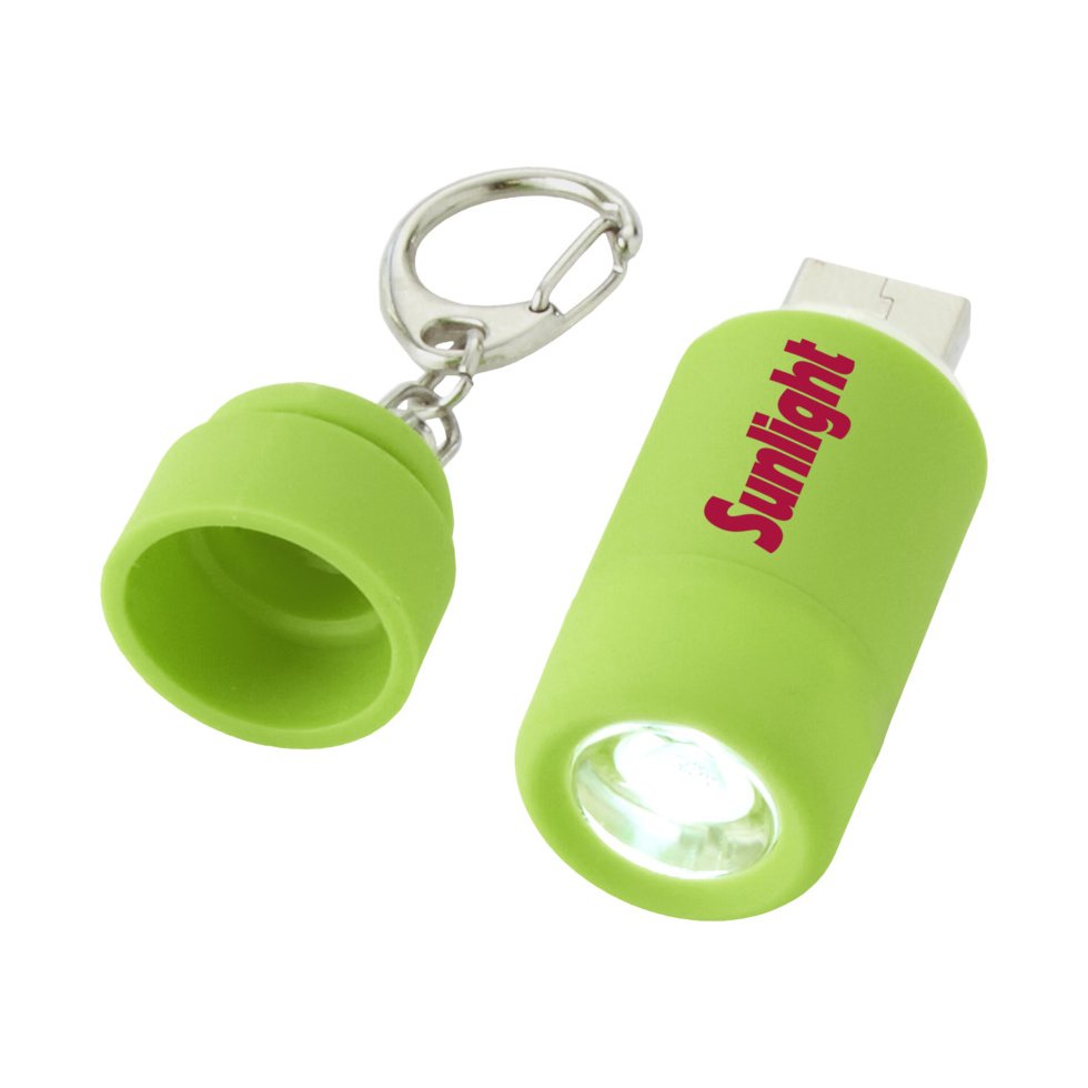 Bullet Avior rechargeable LED USB keychain light | PrintSimple