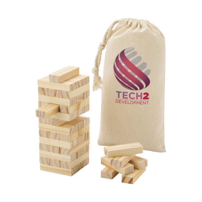 Bullet Jumble wooden toppling tower game | PrintSimple