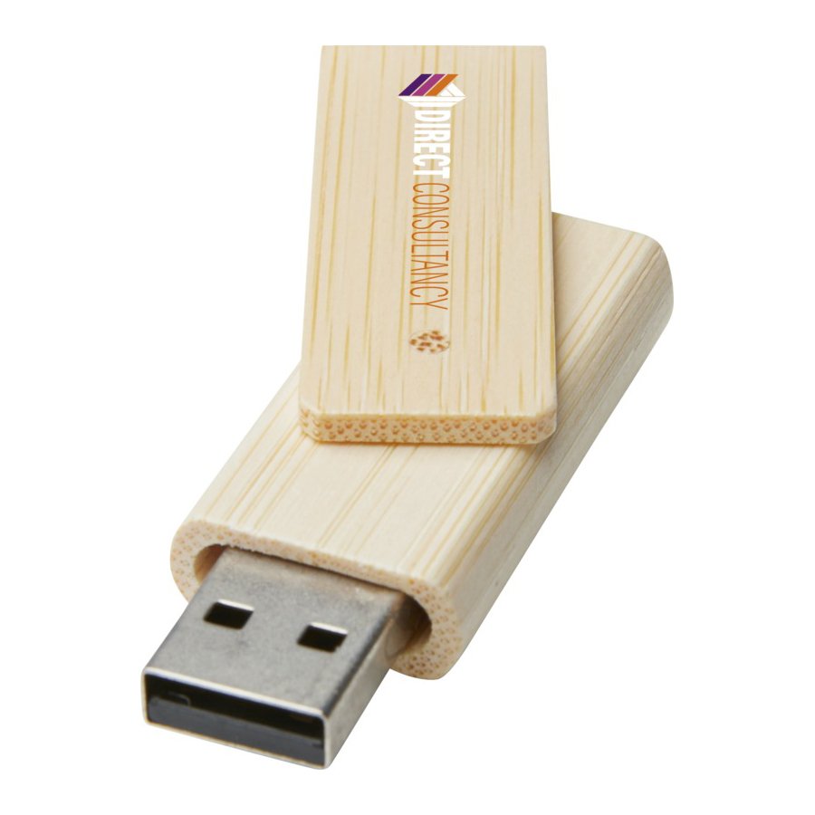 Bullet Rotate 16GB bamboe USB stick | PrintSimple