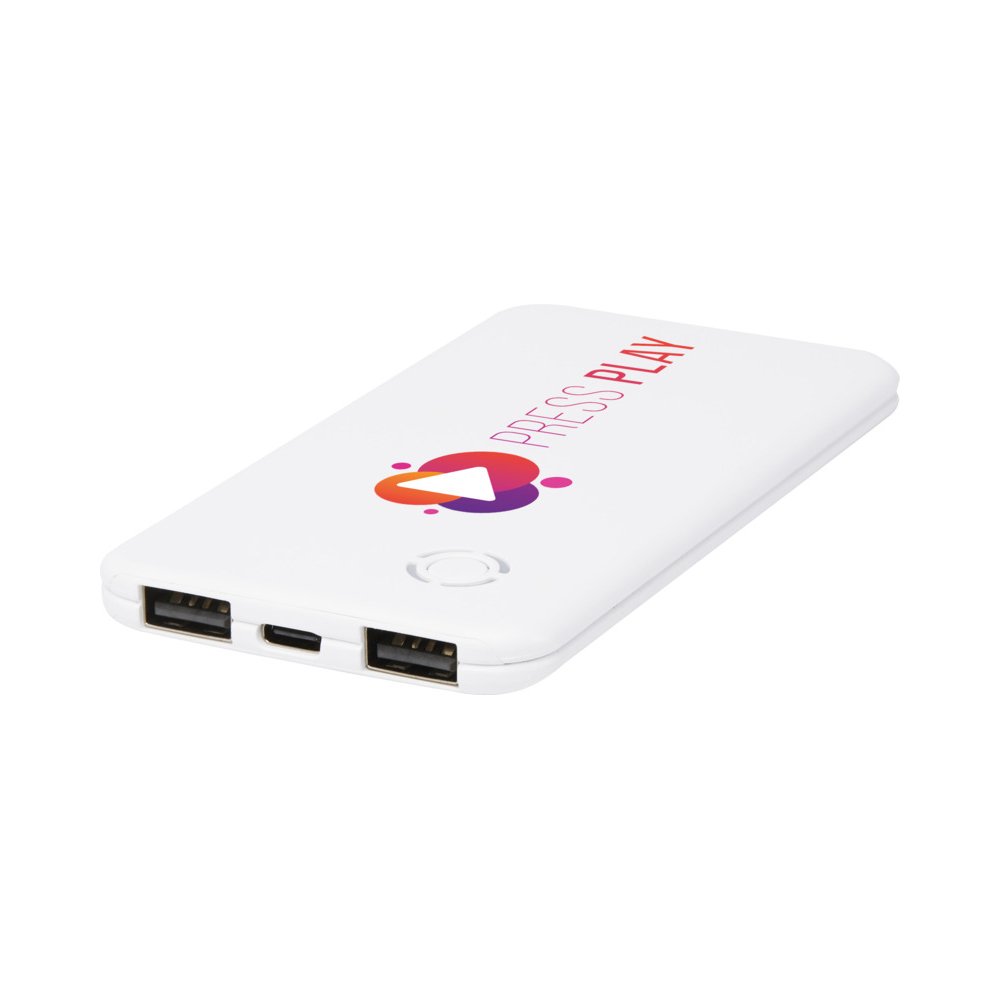 Bullet Slender 4000 mAh slim dual power bank | PrintSimple