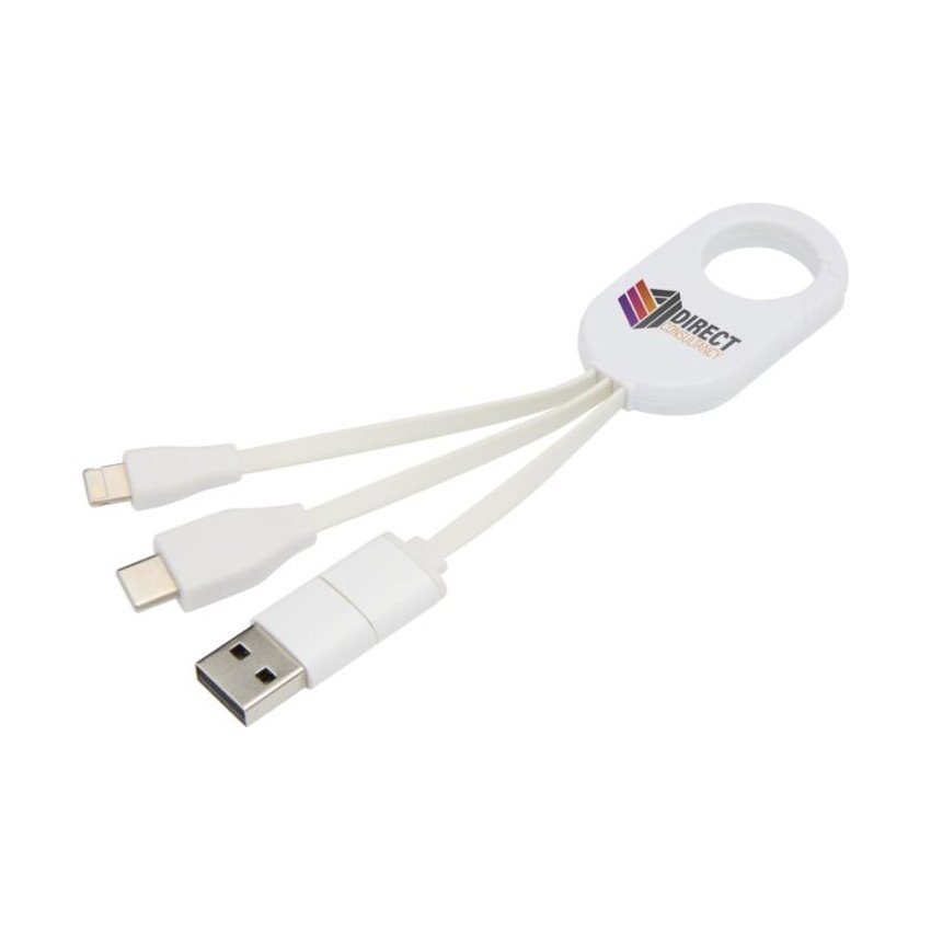 Bullet Troop 4-in-1 recycled plastic charging cable | PrintSimple