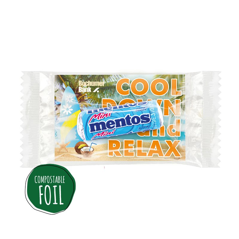 Mentos mini, compostable foil | PrintSimple