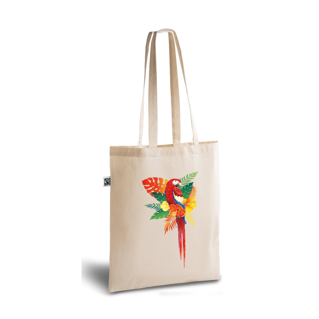 Premium Fairtrade bag with long handles | PrintSimple