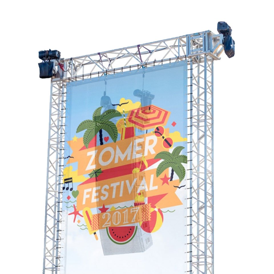 Speaker mesh banners | For any festival or concert | PrintSimple