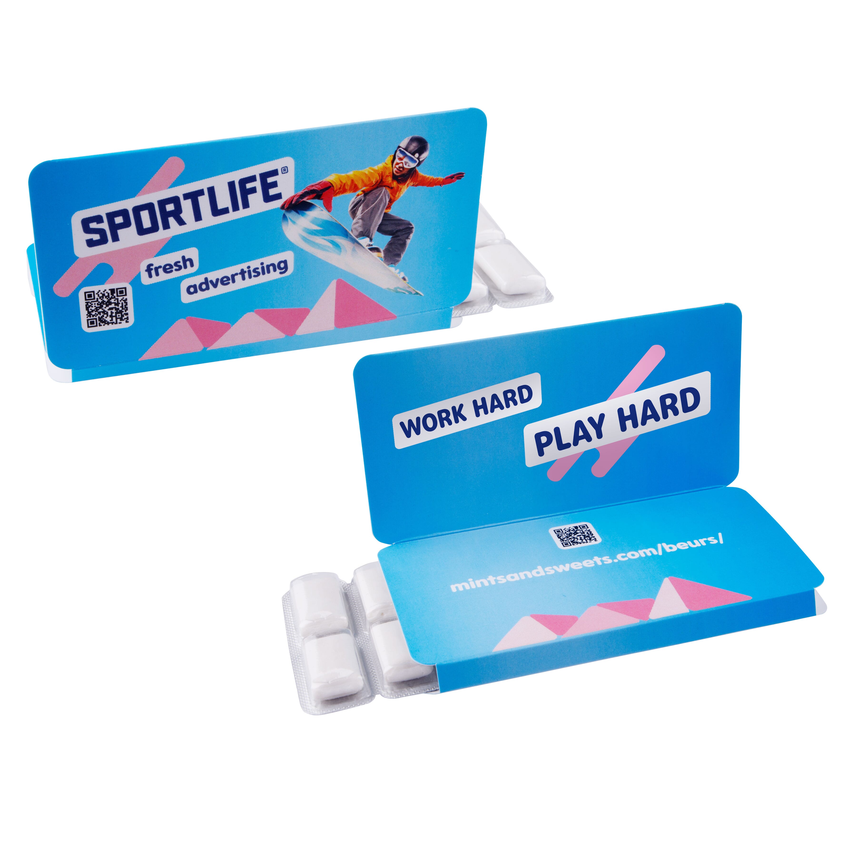 Sportlife Chewing gum 12 pieces with flap-over | PrintSimple