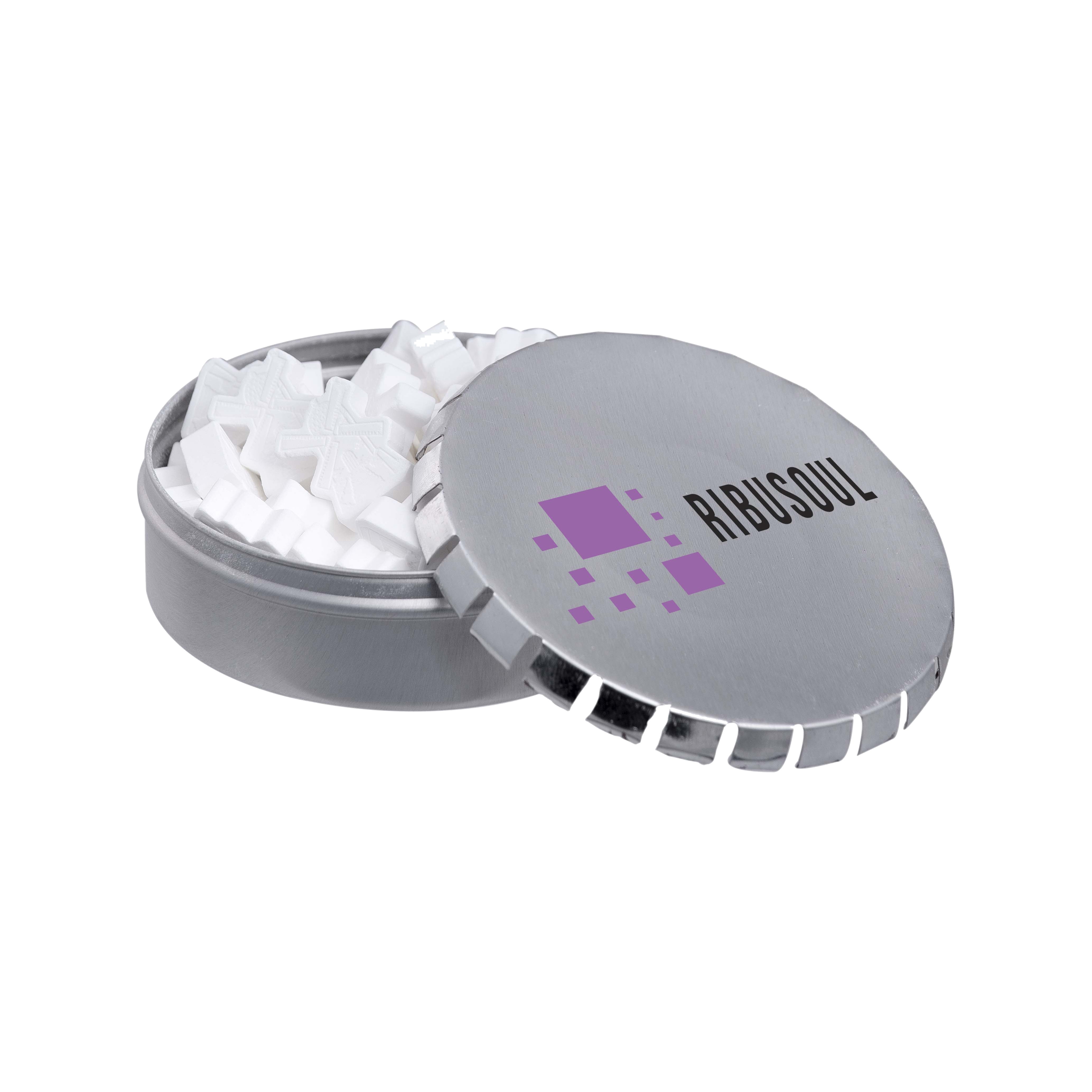 Sweets & More clic-clac Dose mit geformten Mints | PrintSimple