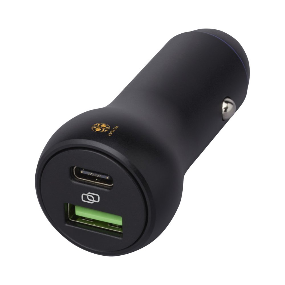 Tekio® Pilot dual 55W USB-C/USB-A car charger | PrintSimple