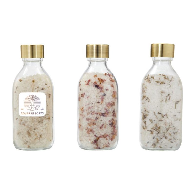 WELLmark Just Relax 3-piece bath salt gift set | PrintSimple