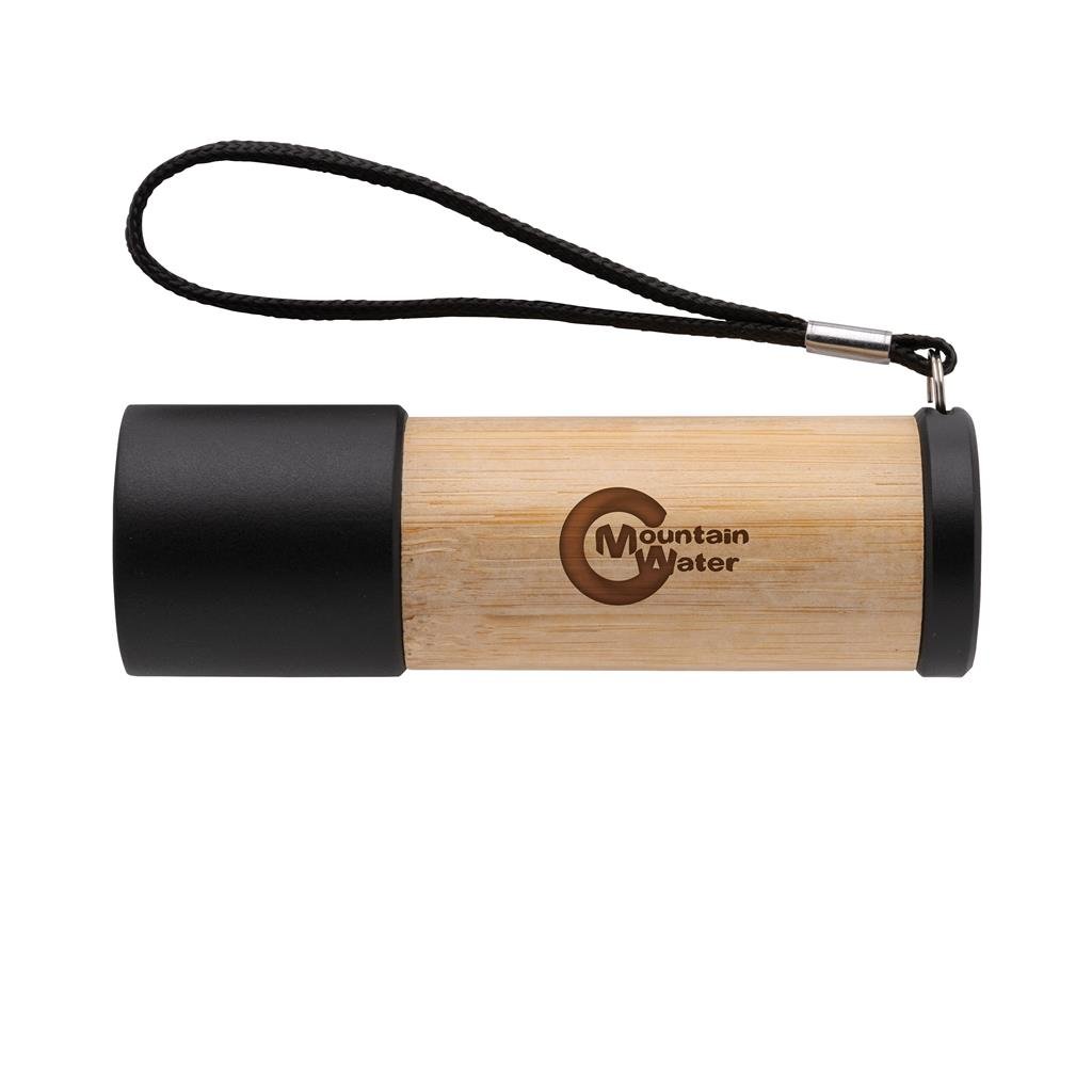 XD Collection Bamboo and RCS recycled plastic flashlight | PrintSimple