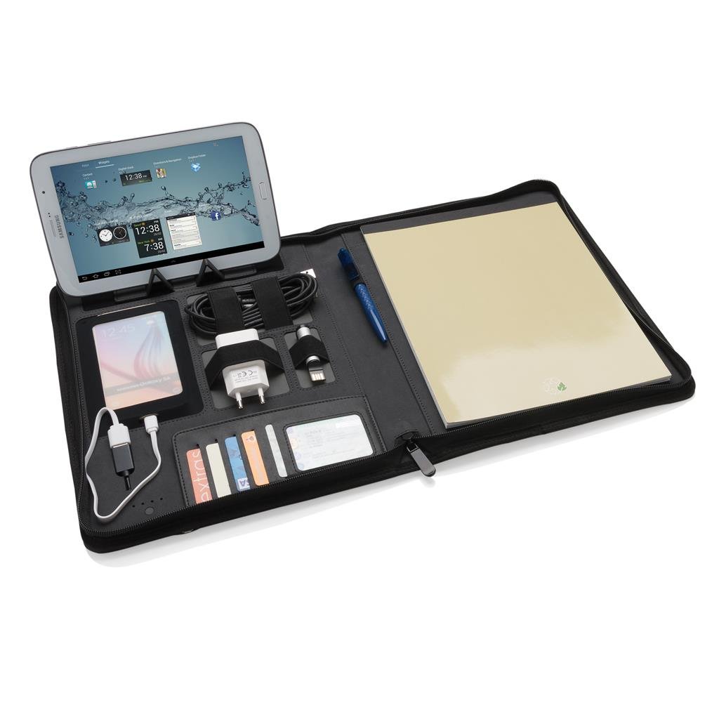 Tech A4 writing case with power bank | PrintSimple