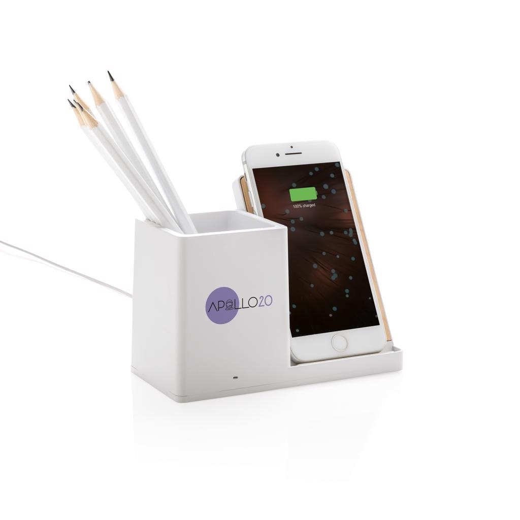 Ontario wireless charger with pen holder | PrintSimple
