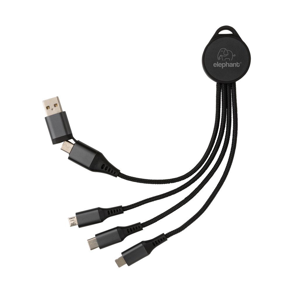 XD Xclusive Terra RCS recycled aluminum 6-in-1 charging cable | PrintSimple